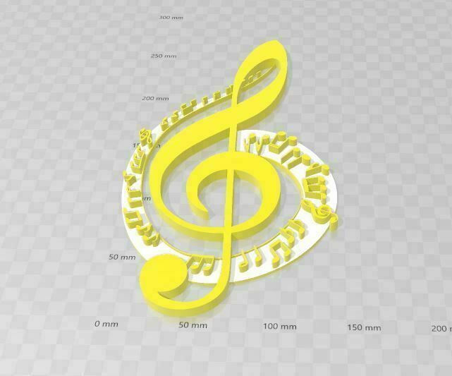STL file treble clef 🎵 ・3D print model to download・Cults