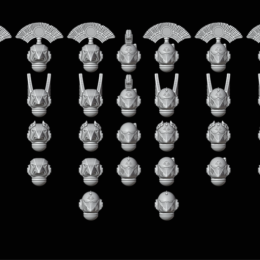 🐦 Crow Guards helmets for new Heresy・ 3D File for 3D printing・Cults