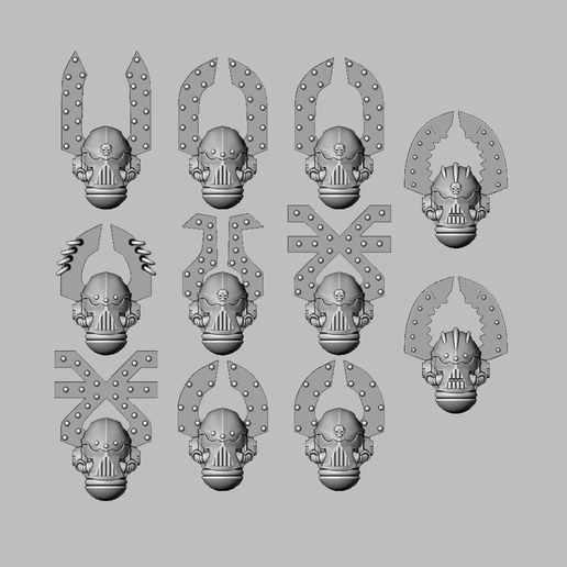 🔥 Kill Maim Burn helmets FOR NEW HERESY・ 3D File for 3D printing・Cults
