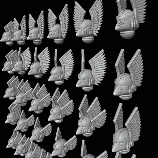🆕 GLOOMY ANGELS BEAKY HELMETS FOR NEW HERESY・ 3D File for 3D printing・Cults