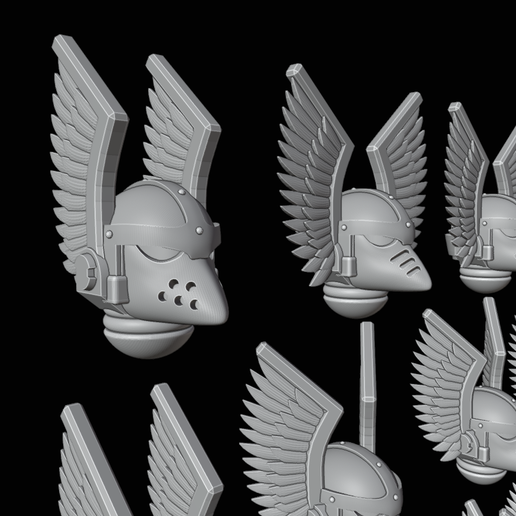 🆕 GLOOMY ANGELS BEAKY HELMETS FOR NEW HERESY・ 3D File for 3D printing・Cults