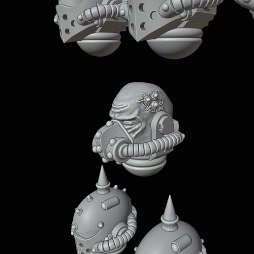 🆕 [251340] ill guardians of death helmets for new heresy・ 3D File for ...