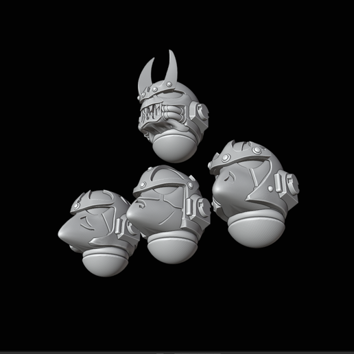 🆕 [239348] PROPHETS OF WORD helmets for new Heresy・ 3D File for 3D ...