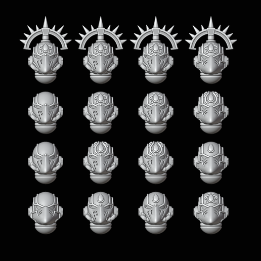 🆕 BLOODthirsty angelic wariors HELMETS FOR NEW HERESY・ 3D File for 3D ...
