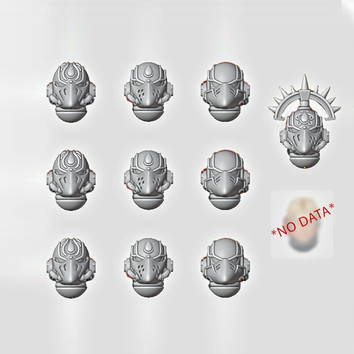 🆕 [346012] BLOODthirsty angelic wariors HELMETS FOR NEW HERESY・ 3D File ...