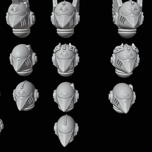 🐦 Crow Guards helmets for new Heresy・ 3D File for 3D printing・Cults