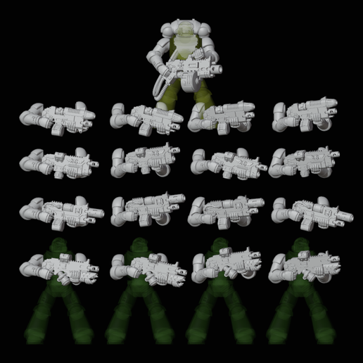 🆕 Combi-weapons for new Primary Rear Guard・ 3D File for 3D printing・Cults