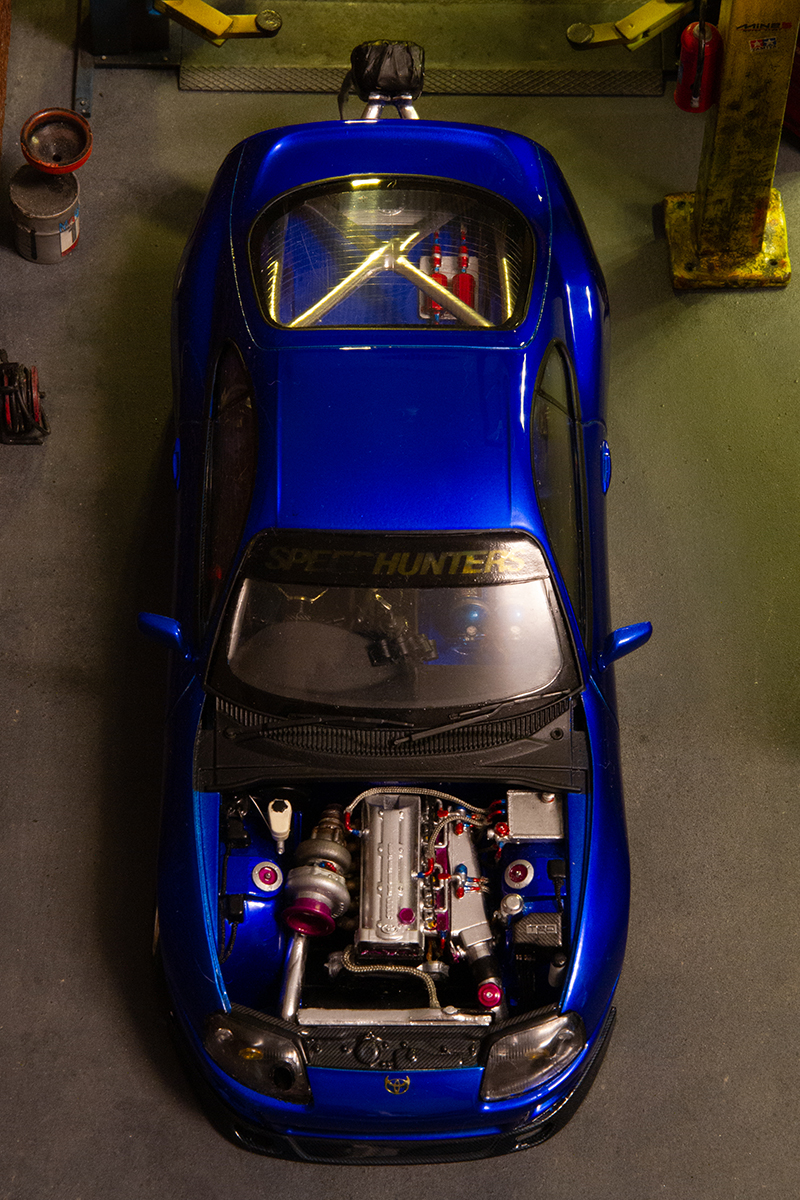 🚗 Engine Toyota 2JZ Single Turbo Garrett 1/24・ STL File for ・Cults