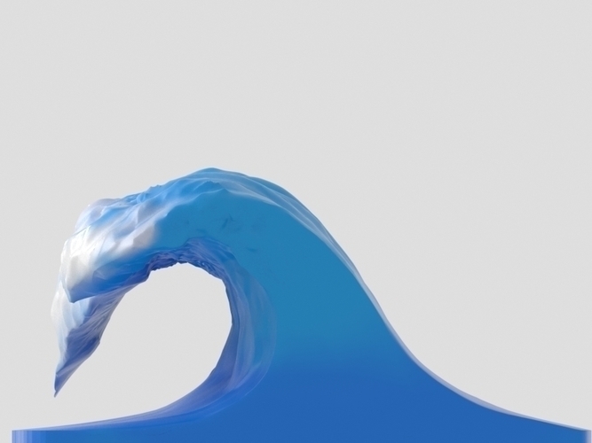🌊 ocean wave・ STL File for 3D printing・Cults