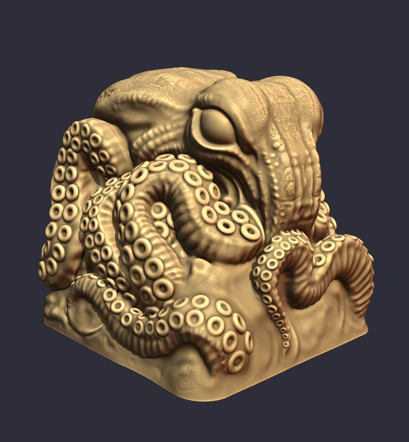 Файл STL Octopus keycap 🐙・Дизайн 3D-печати для загрузки3D・Cults