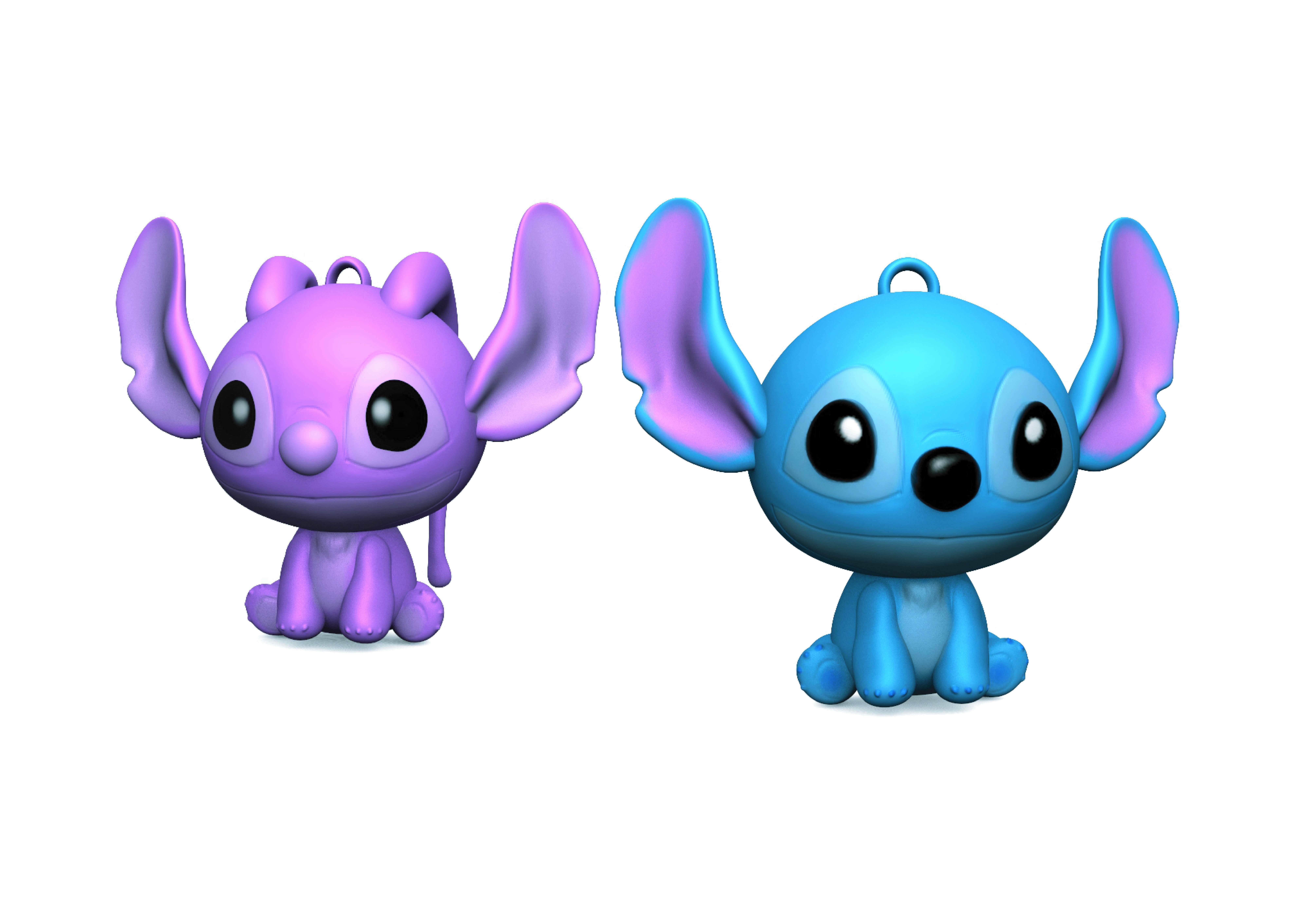 STL-Datei stich and stich girl key 👧 ・Modell zum Herunterladen und 3D ...