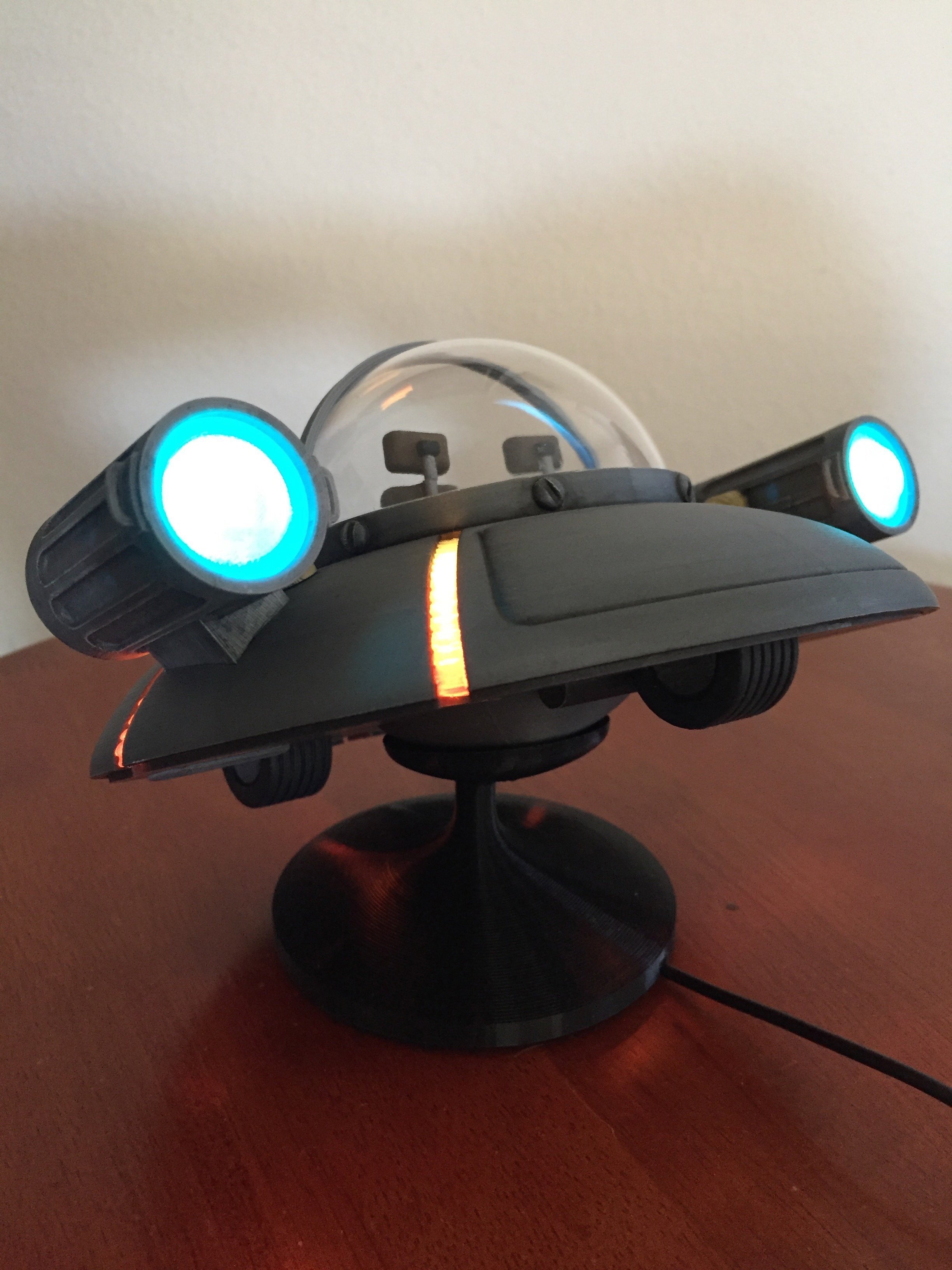 3D print DIY Rick and Morty flying car with LED lights!!・Cults