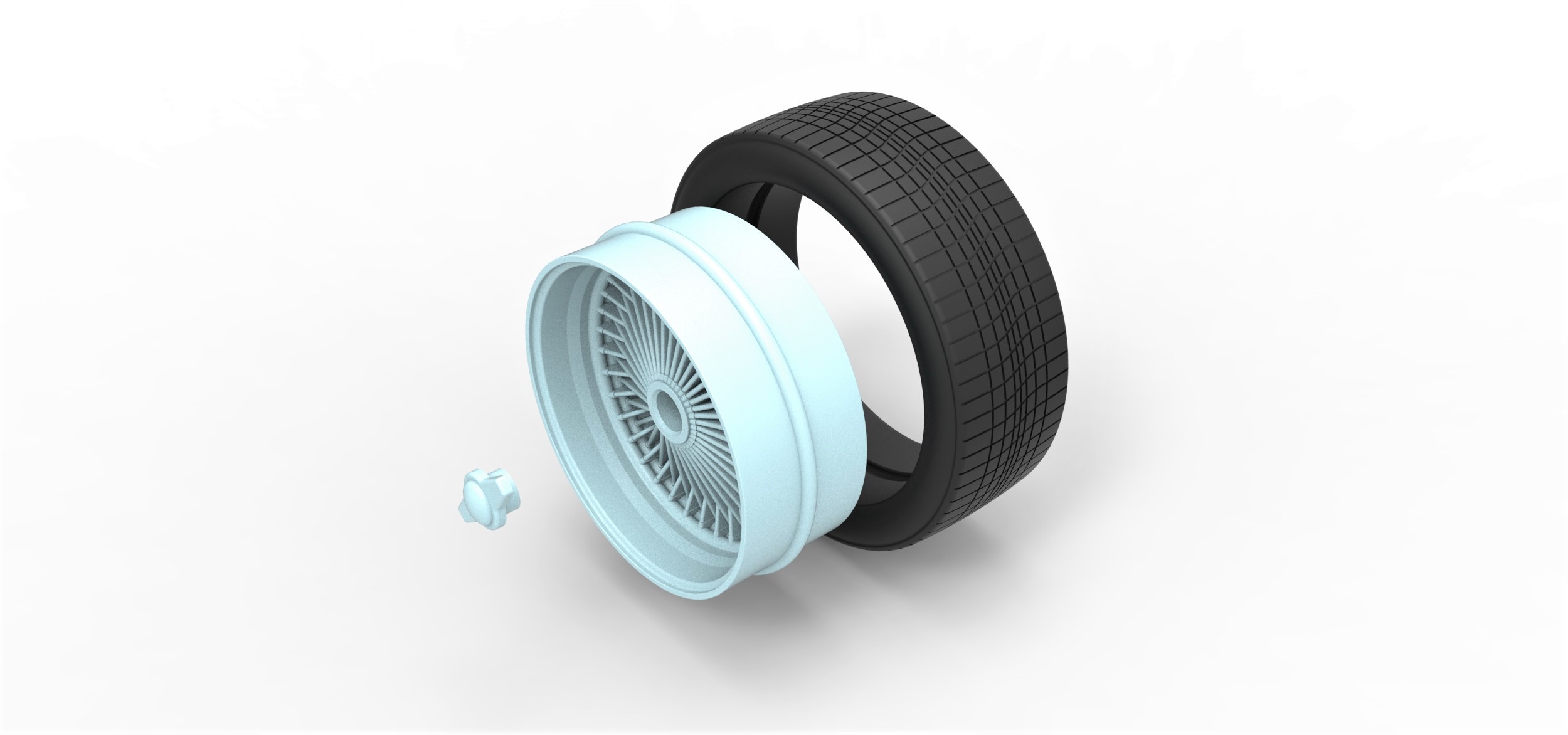 🛞 Diecast wire wheel Scale 1 to 10・ 3D File for ・Cults