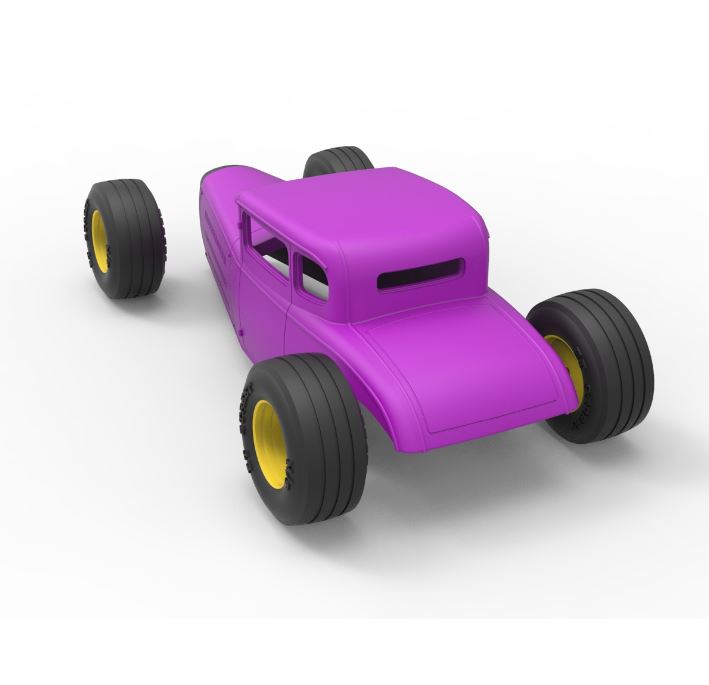 3D file Diecast shell and wheels for Hot rod Scale 1 to 24 🐚 ・3D ...
