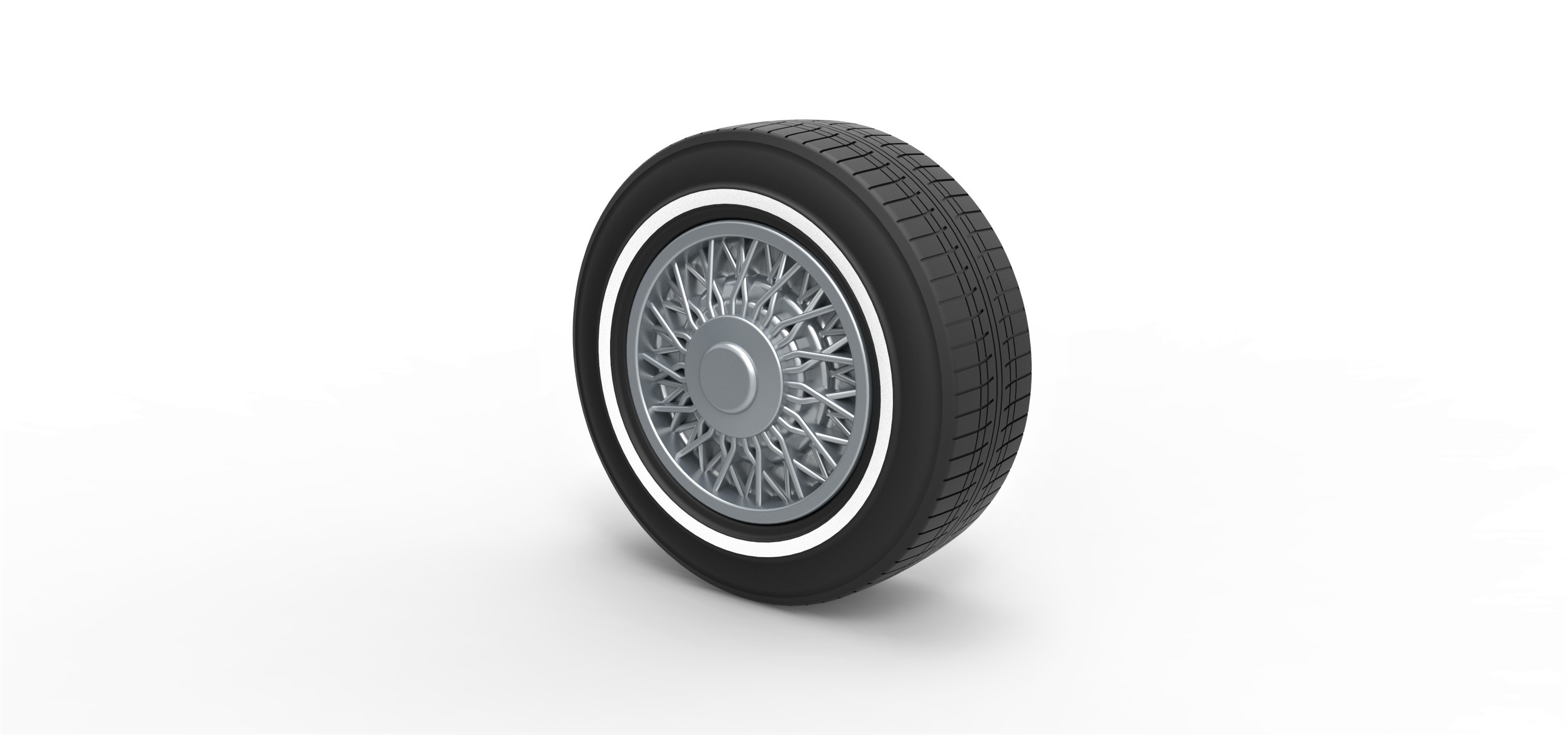 🛞 Diecast wire wheel 2 Scale 1 to 10・ 3D File for ・Cults