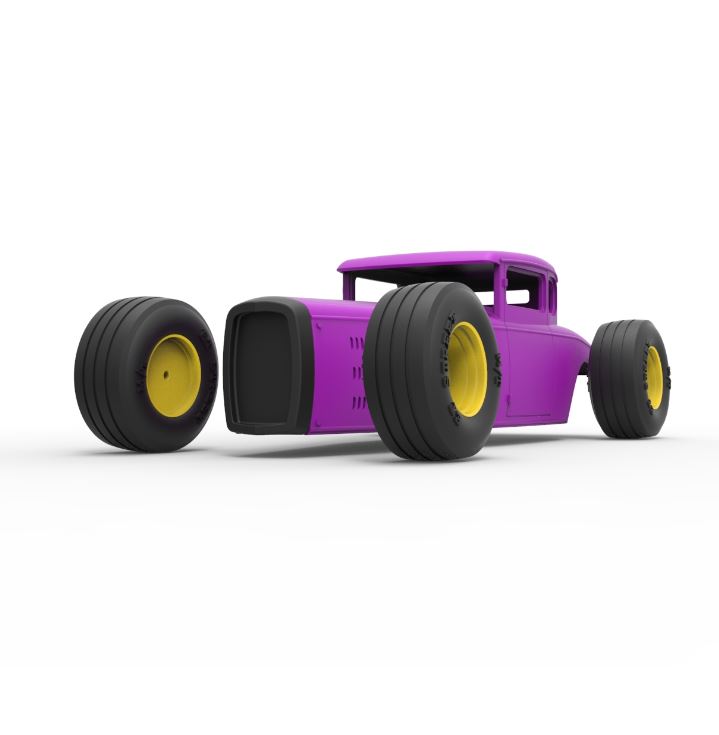 3D file Diecast shell and wheels for Hot rod Scale 1 to 24 🐚 ・3D ...