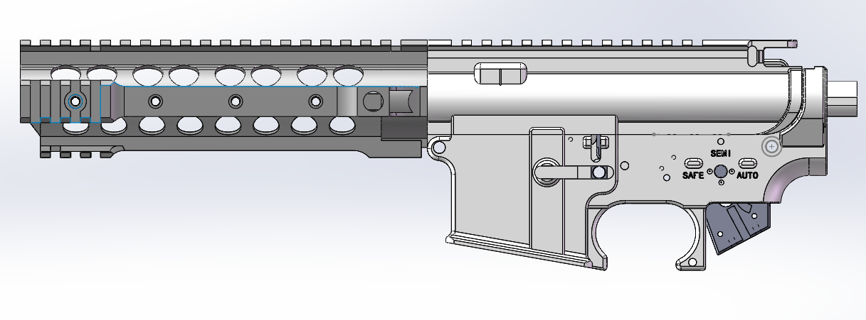 🔫 KAC URX3 RAIL Knight's Armament・Free STEP File for ・Cults
