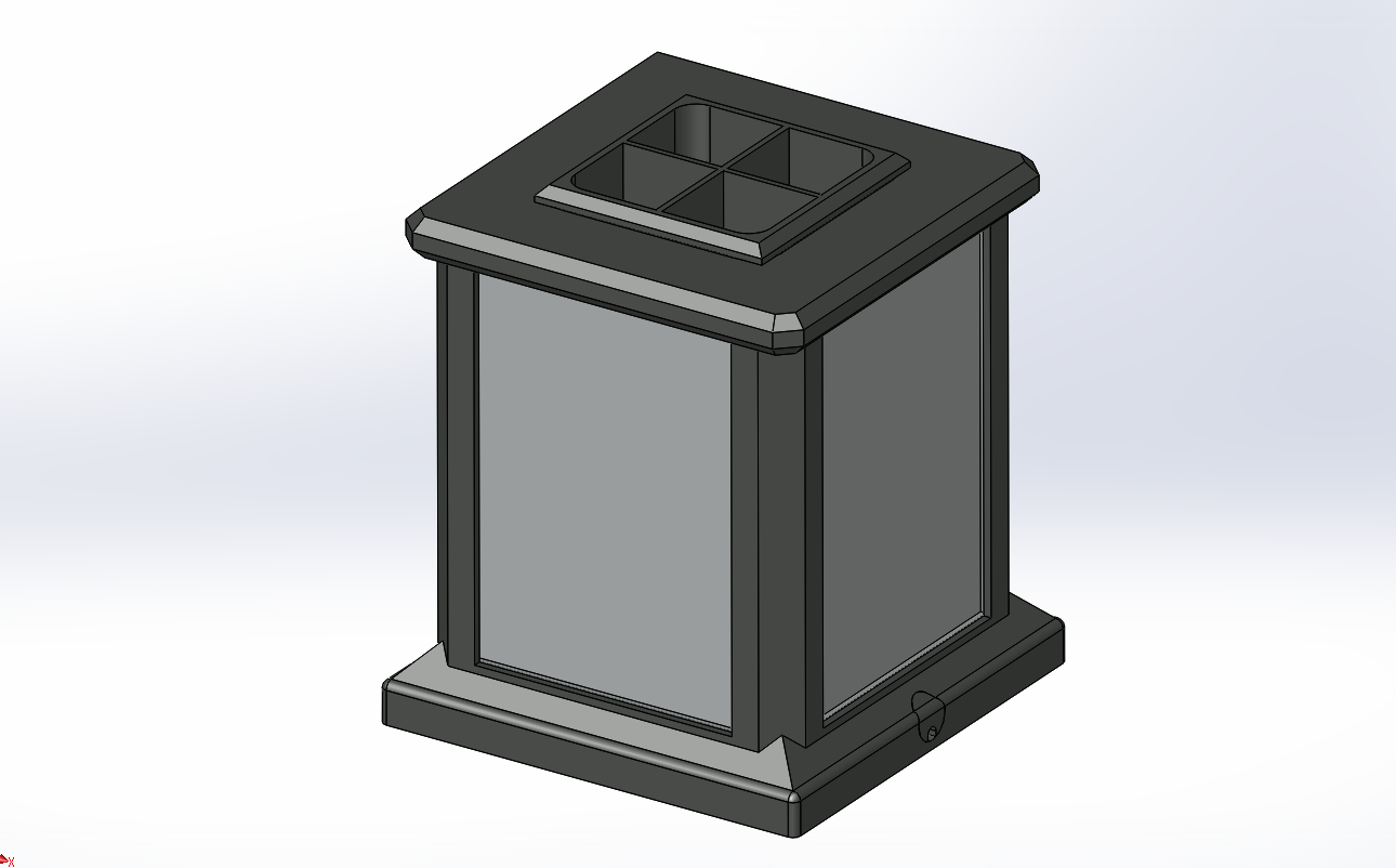 📦 Lithophane Light Box Desktop Organizer Pencil・Free STL File for ・Cults