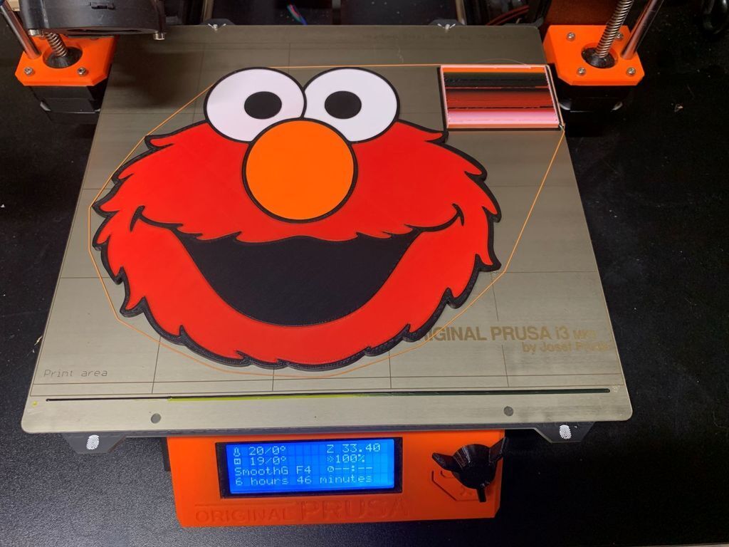 免费 STL 文件 Elmo Face, Sesame Street, MMU, Multi Material 🖼️ ・可下载 3D 打印设计 ...