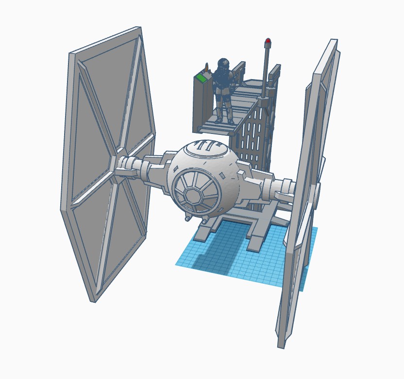 👔 Farklı Tie Fighter Gantry'lerden oluşan 4'lü paket 3,75・ STL için ...