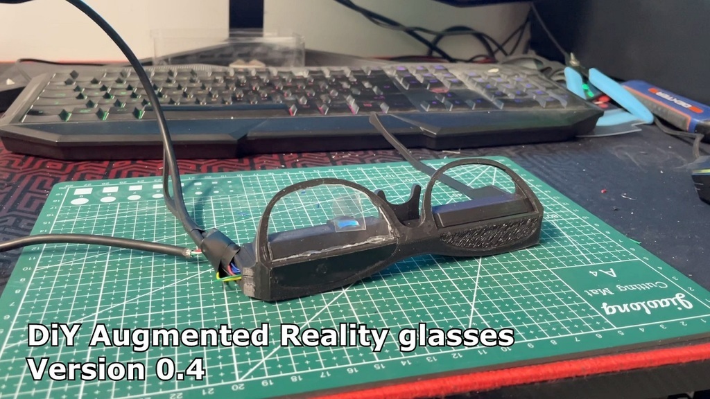 👓 DiY Augmented Reality Glasses V.0.4・Free STL File for ・Cults