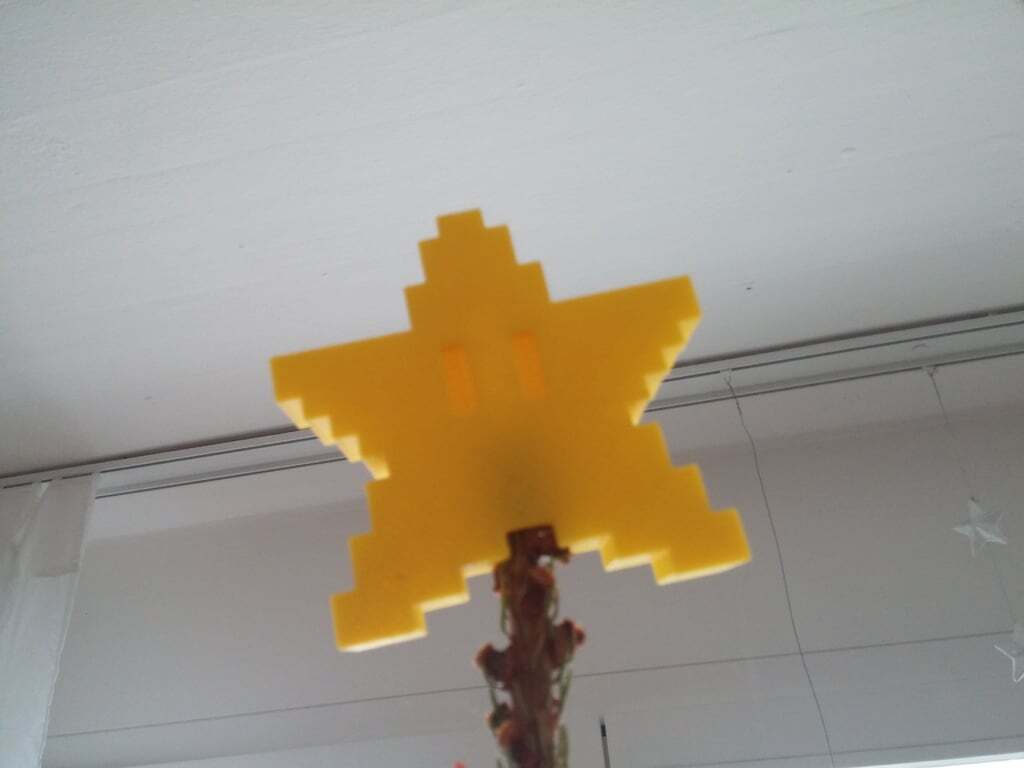 3D print Pixel tree topper star・Cults