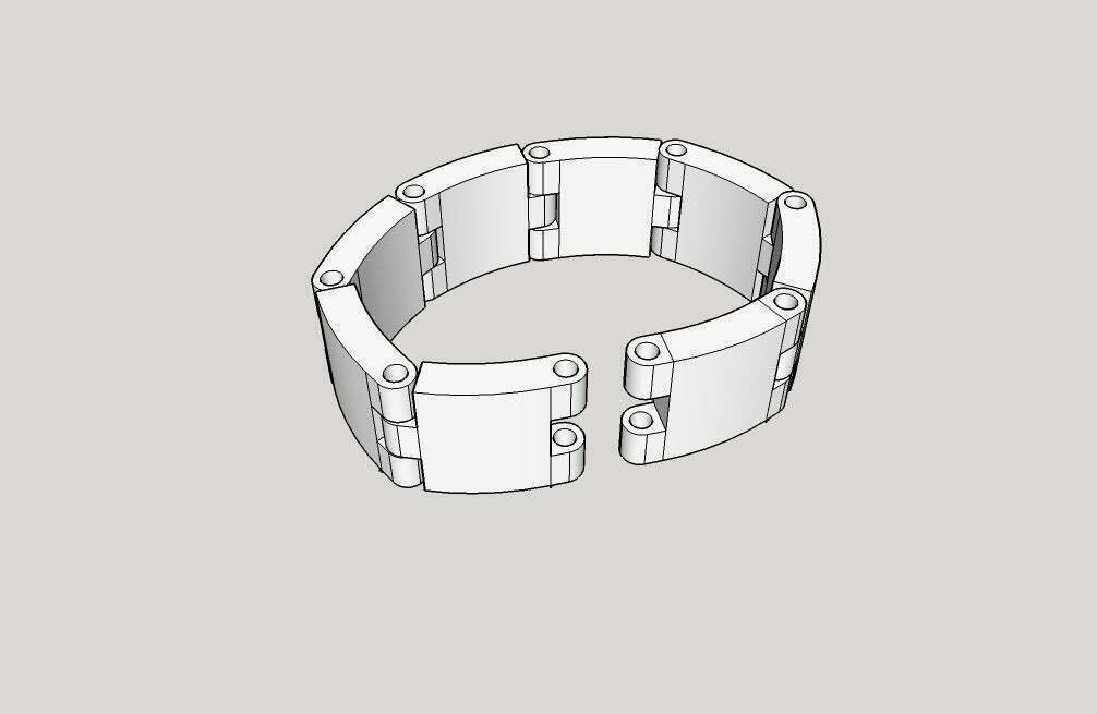⌚ 22mm Watch Strap with Filament joints・Free STL File for ・Cults