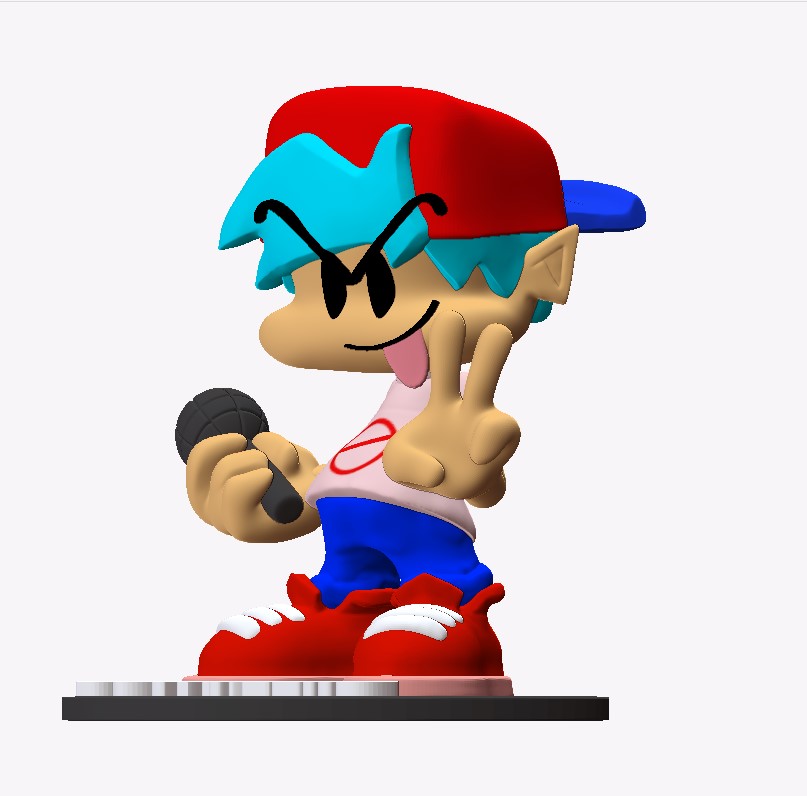 🎨 Boyfriend from Friday Night Funkin' Fan Art・ STL File for ・Cults