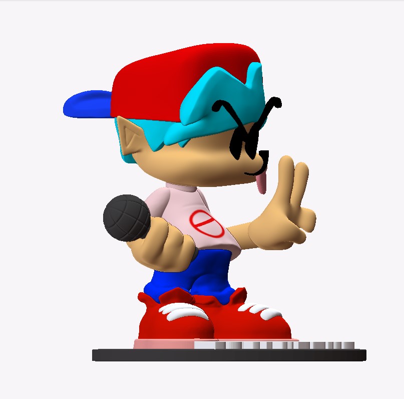 🎨 Boyfriend from Friday Night Funkin' Fan Art・ STL File for ・Cults