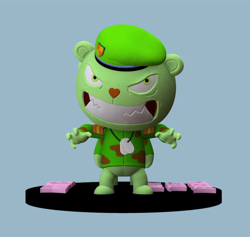 🌳 Flippy from Happy Tree Friends and FNF・ STL File for ・Cults