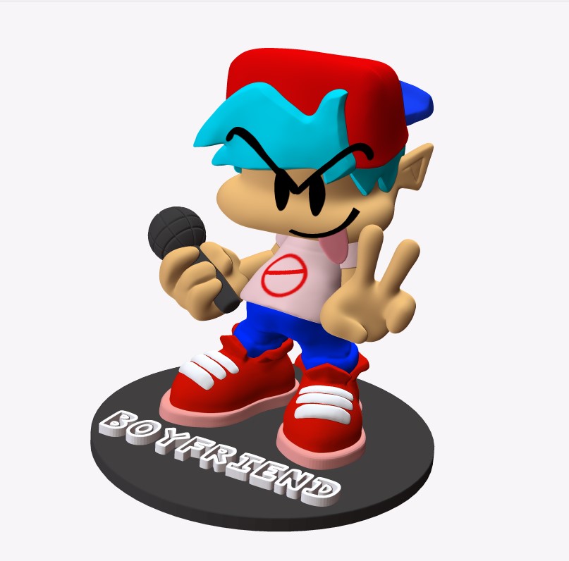 🎨 Boyfriend from Friday Night Funkin' Fan Art・ STL File for ・Cults