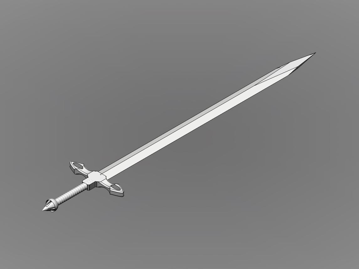 🗡️ sword, tool, cosplay, medieval, keychain・ STL File for ・Cults