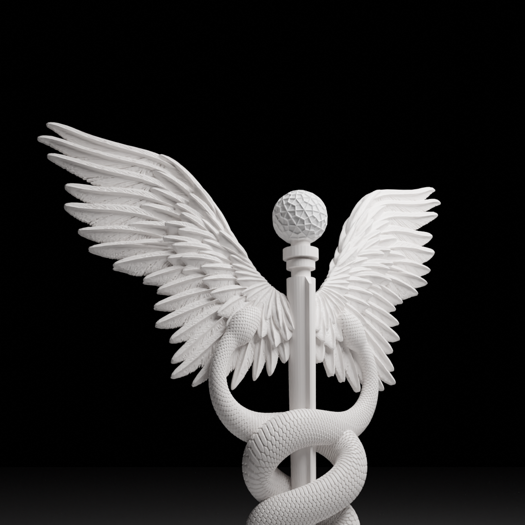 💊 Caduceus・ STL File for ・Cults