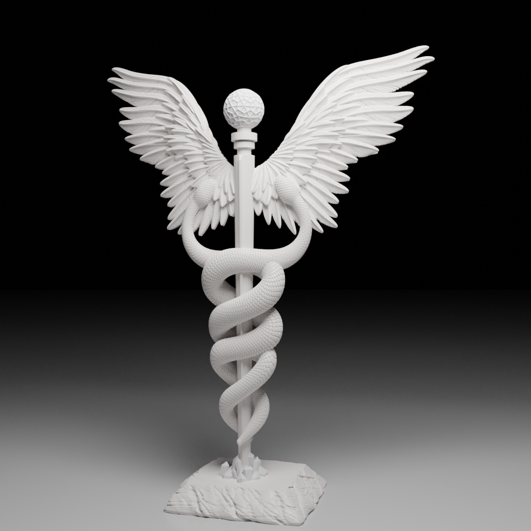 🎨 Caduceus・ STL File for ・Cults