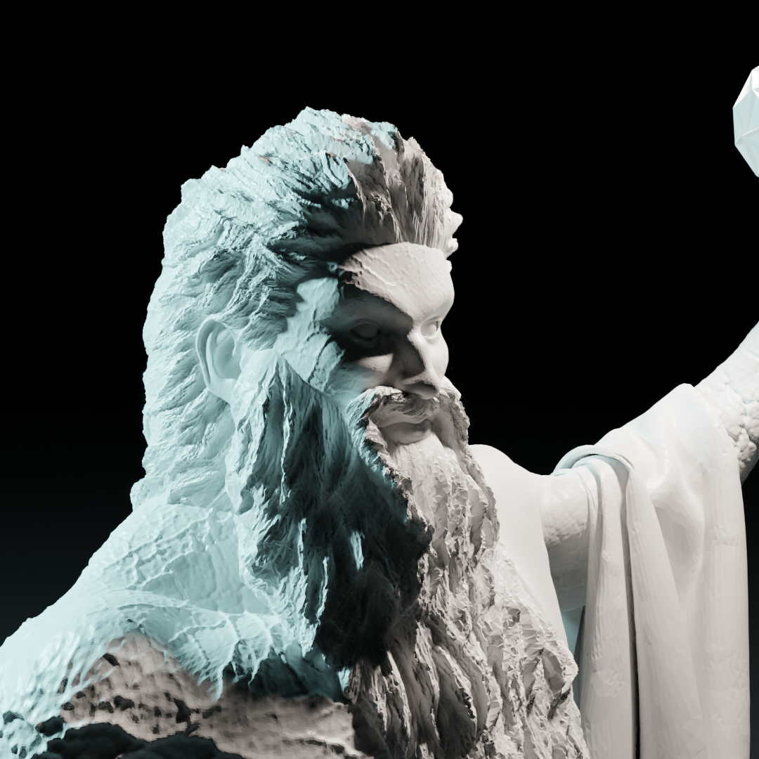 🗿 Zeus Sculpture・ STL File for ・Cults