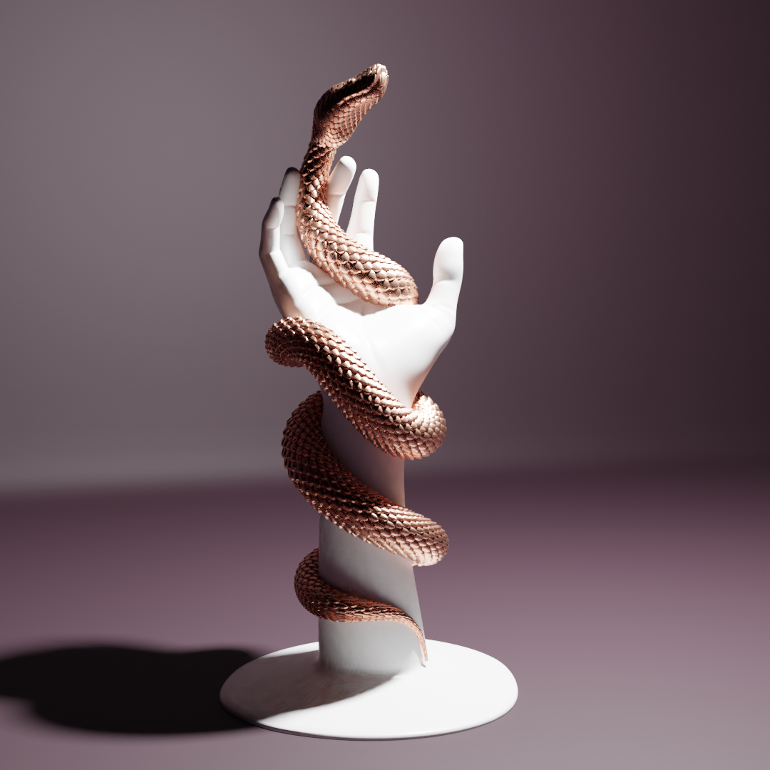 STL file Jewelry Holder : Snake Hand 🐍 (3MF)・3D print object to ...