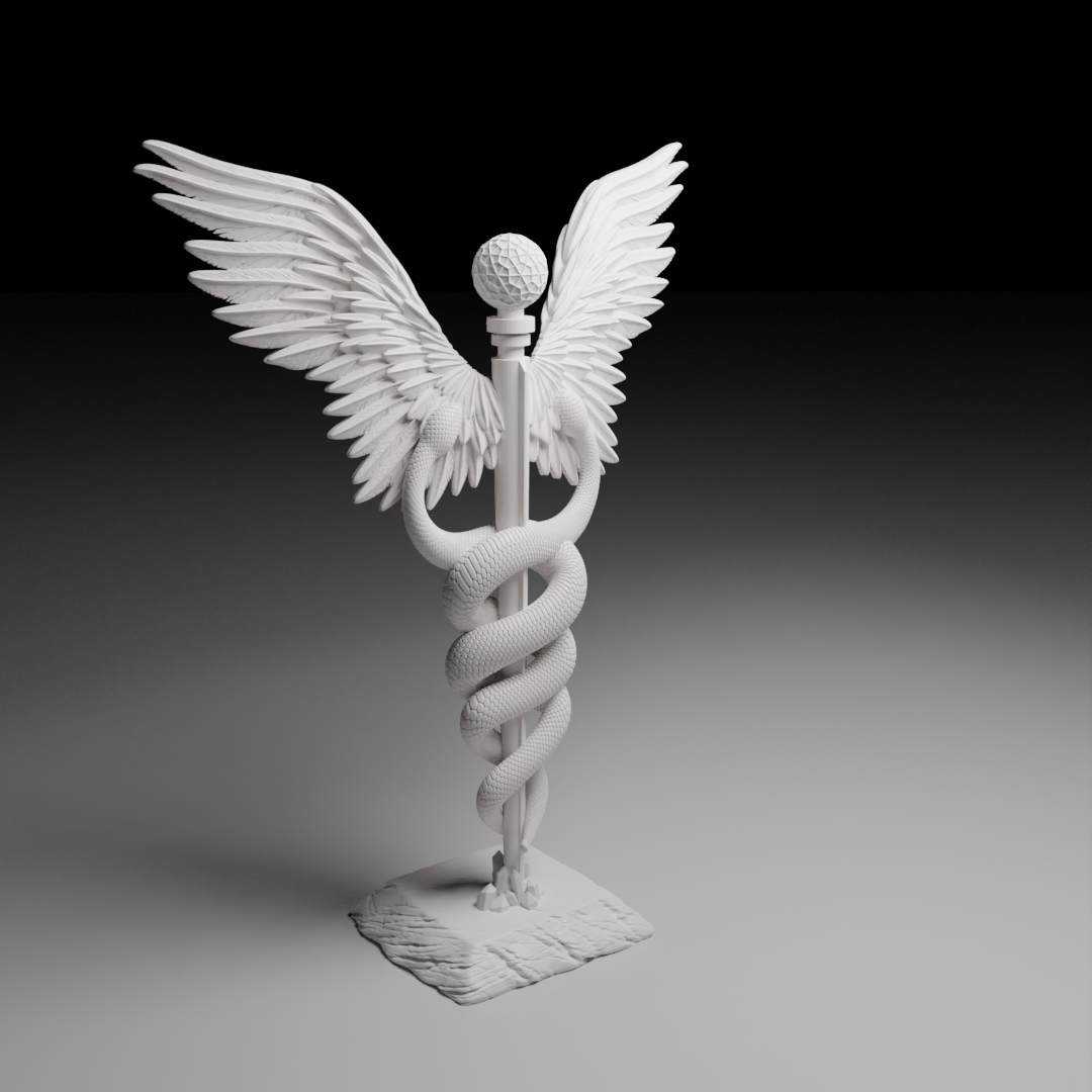 🎨 Caduceus・ STL File for ・Cults