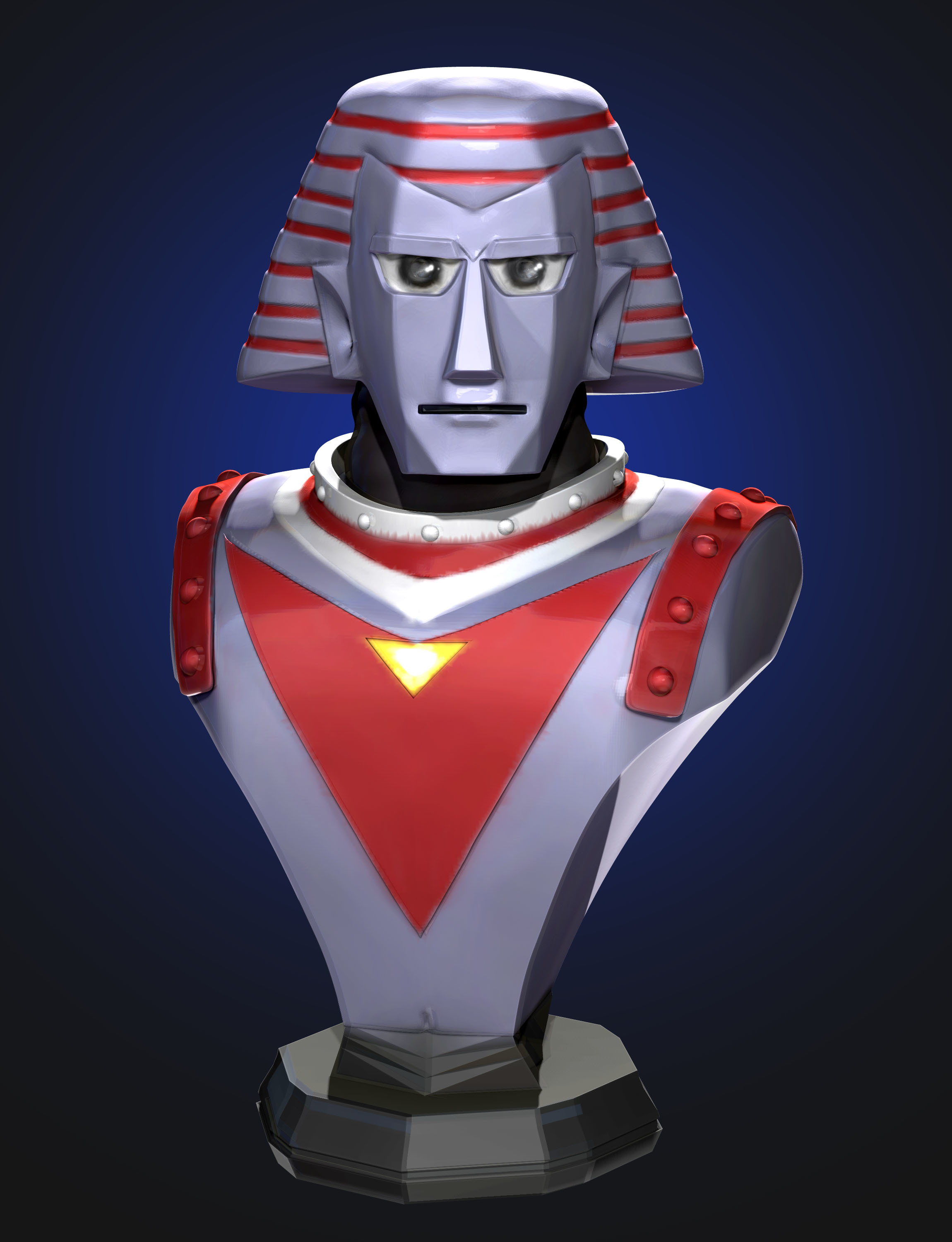 🤖 Giant Robot Bust・ 3D File for ・Cults