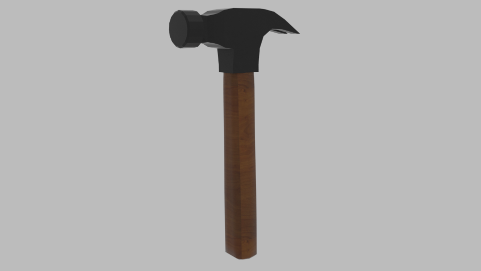 3D file Low Poly Hammer 🔨 ・Model to download and 3D print・Cults