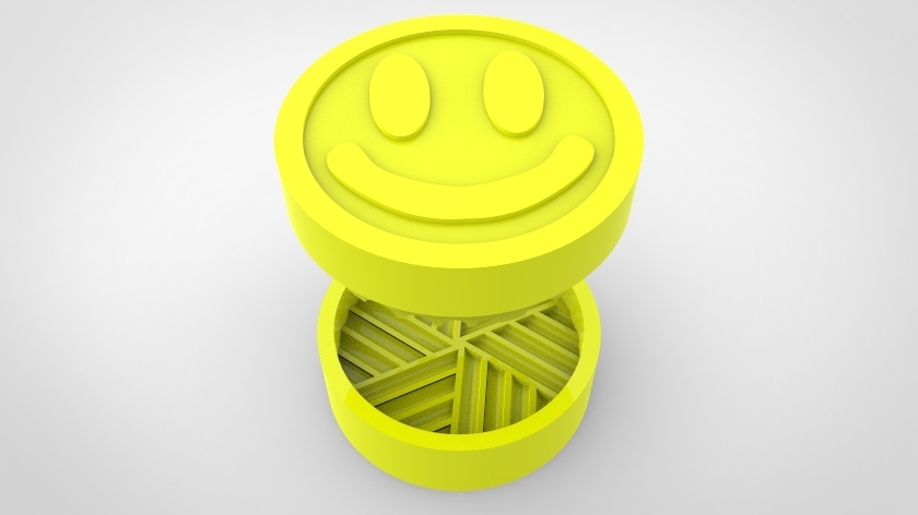 STL file GRINDER WEED - DIY - SMILE 🚬・3D printable model to download・Cults