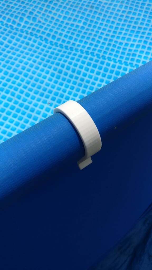 3D printing Intex pool cover, snap on bracket・Cults