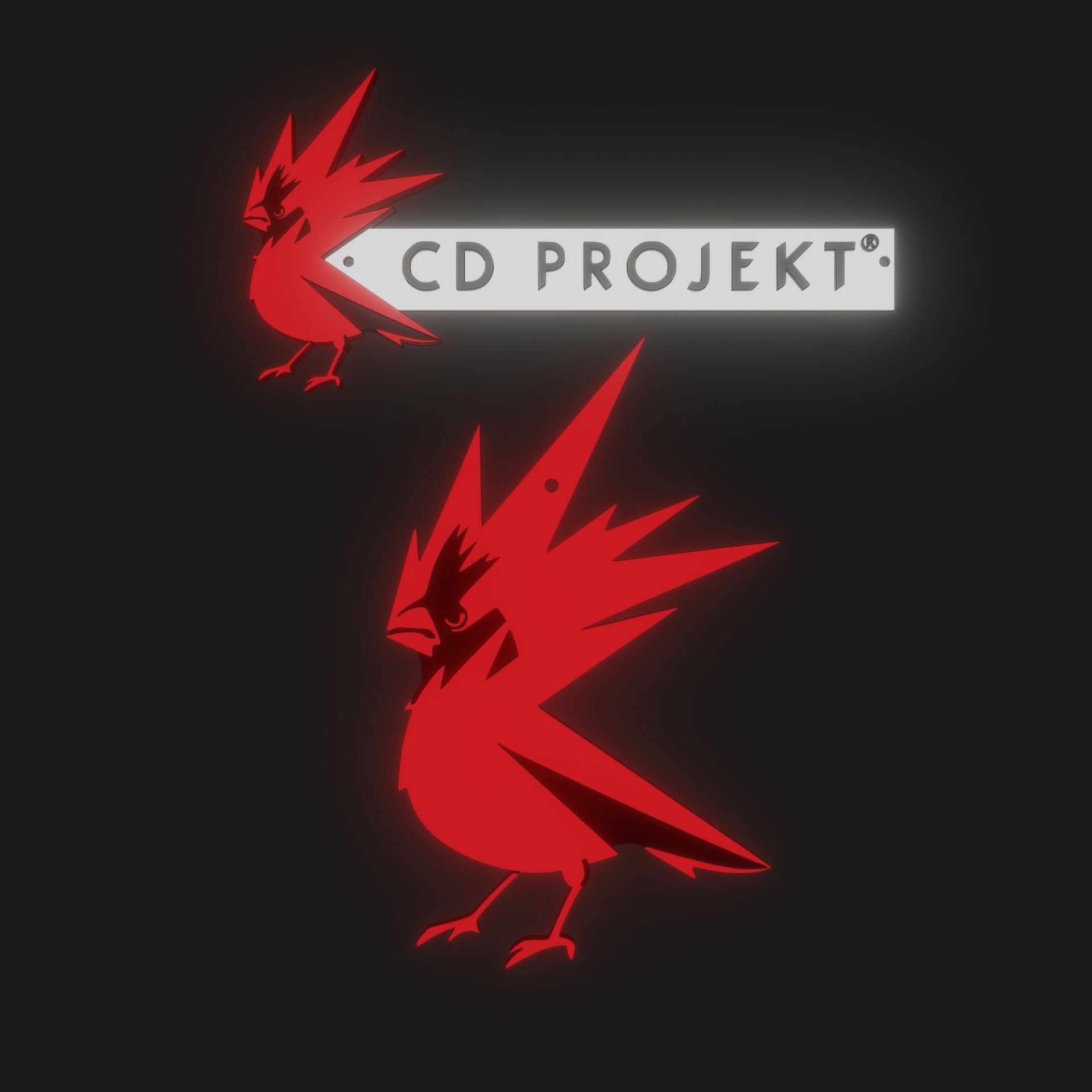 Free STL file CD PROJECT RED LOGO 💽 ・3D printable object to download・Cults
