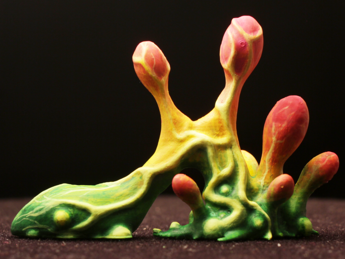 免费 STL 文件 Tabletop plant: "Blob Crowd Plant 2" (Alien Vegetation 17) 🎲 ...