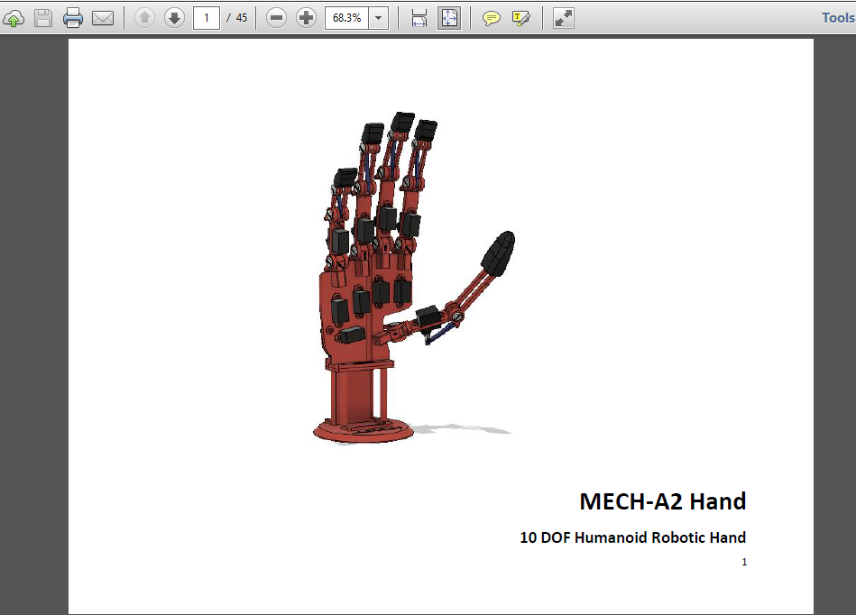 MECH-A2 Robotic Hand・ 3D File for ・Cults
