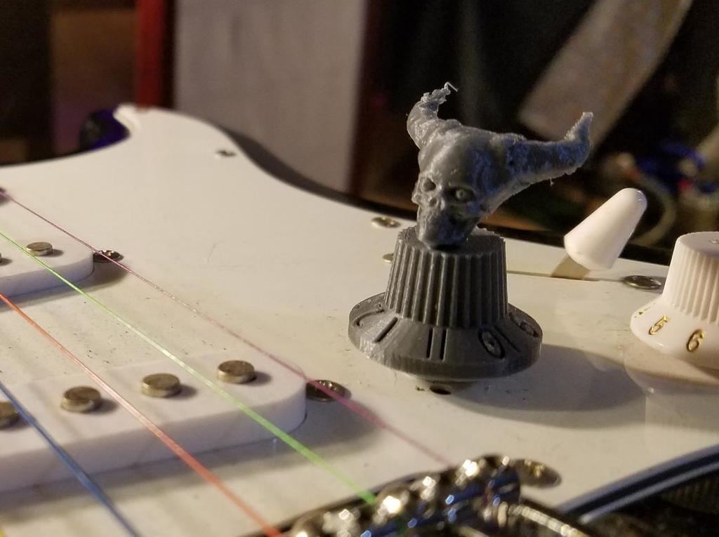 Free STL file guitar knob goes to 11 with demon skull 🎸 ・3D print ...