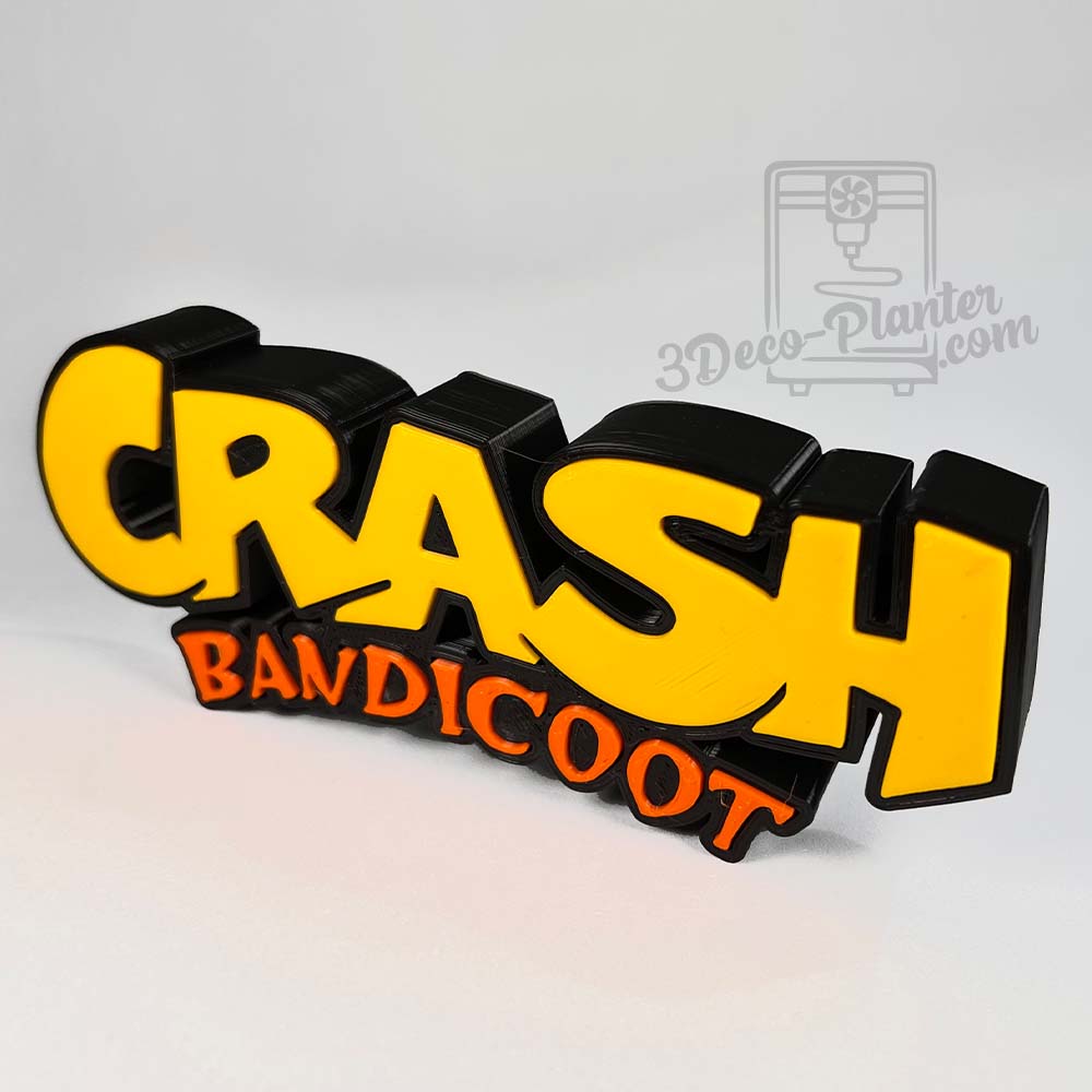 Archivo STL Logotipo de Crash Bandicoot 🎮 ・Modelo para descargar y ...