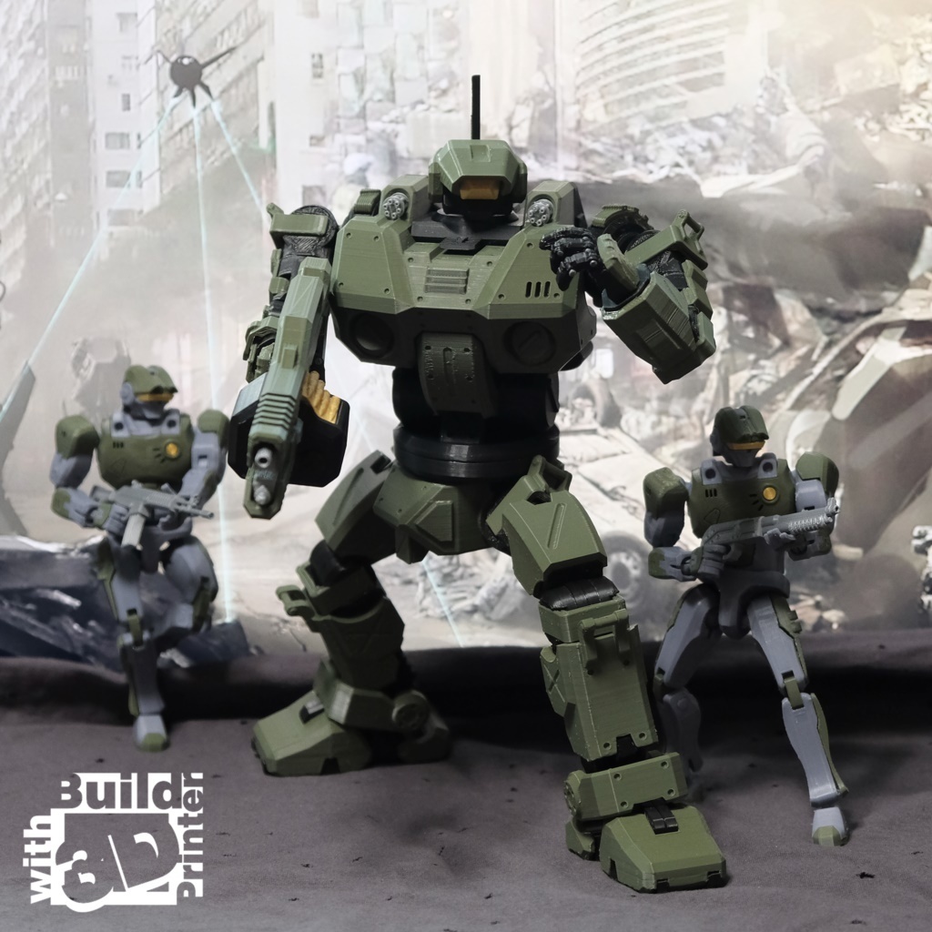 🔫 Heavy Gun Walker (Torso option part)・Free STL File for ・Cults