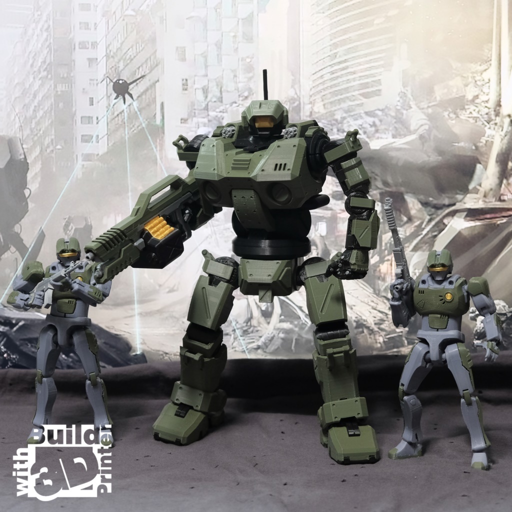 🔫 Heavy Gun Walker (Torso option part)・Free STL File for ・Cults