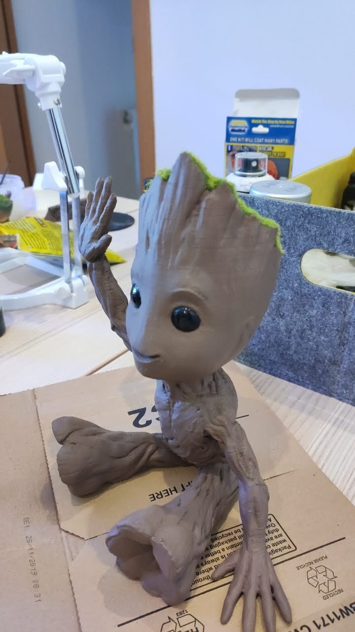 3D print baby groot hollow・Cults