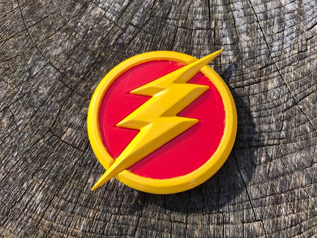 3D printed The Flash Magnetic Symbol・Cults